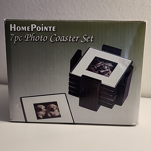Accents | Homepointe 7 Pc Photo Coaster Set Picture Photo Frames ...